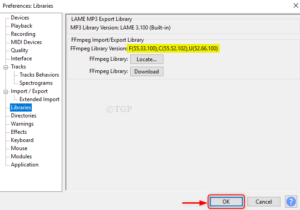 [Fix:] FFmpeg Library Missing problem in Audacity