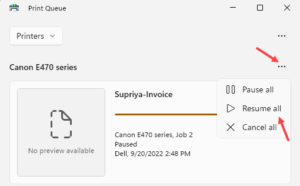 Fix: Printer is paused and can't resume it in Windows 11/10