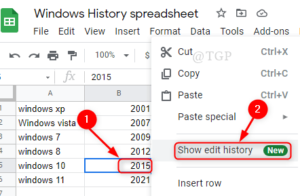 How to View Cell Edit History in Google Sheets