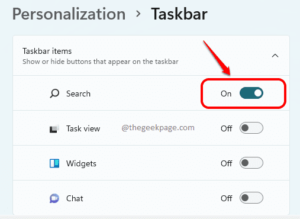How to Enable or Disable Search Button on Windows 11 Taskbar