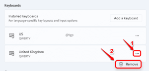 How to Add, Change or Remove Keyboard Layouts in Windows 11