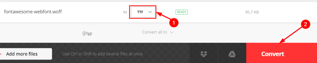 Converting WOFF to TTF/OTF Format