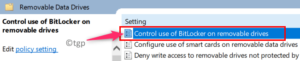 How to Enable BitLocker for Use with USB Drives