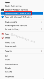 How to Restore "Open command window here" in Context Menu in Windows 11