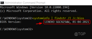 How to Know BIOS Version in Windows 11 System