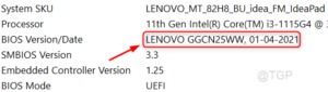 How to Know BIOS Version in Windows 11 System