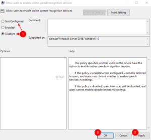 How to Enable or Disable Online Speech Recognition in Windows 11