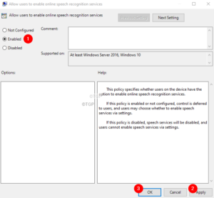 How to Enable or Disable Online Speech Recognition in Windows 11