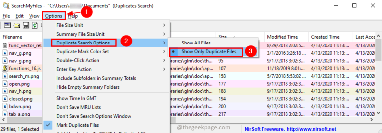 Remove Duplicate Files in Windows 11 using Free tool SearchMyFiles