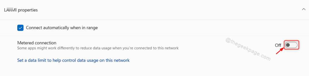 How to Turn On/ Off Metered Connection in 11 PC