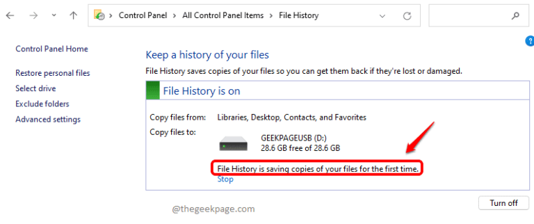 How to Enable or Disable File History in Windows 11