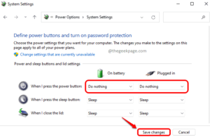 How to Disable Power Button Shutdown in Windows 11 / 10