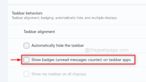 How to Enable or Disable Show Badges on Taskbar Apps in Windows 11 / 10