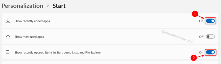 How to Enable or Disable the Recommended List on Start Menu in Windows 11