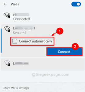 Disable Connecting to a particular Wi-Fi Network Automatically in Windows 11