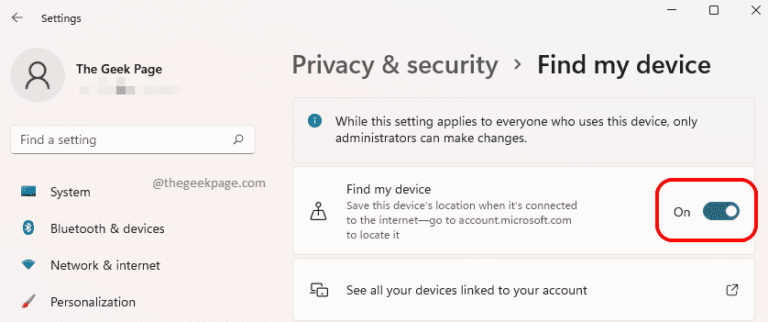 How to Enable and Use Find My Device Feature in Windows 11