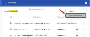 How to Export and Import Saved Passwords in Google Chrome