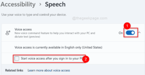 How to Disable Voice Access from Starting Automatically in Windows 11