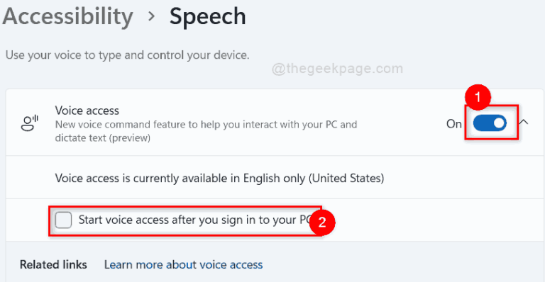 How to Disable Voice Access from Starting Automatically in Windows 11