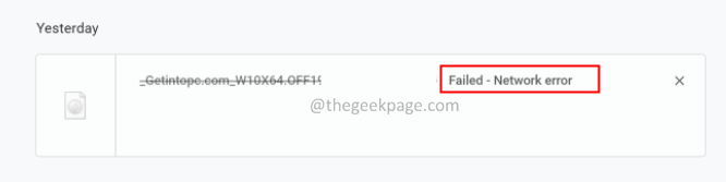Fix: Download failed with Network Error in Google Chrome