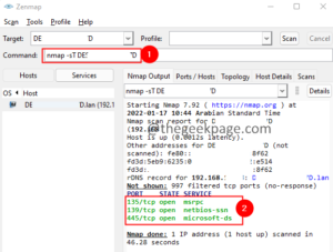 How to Scan all open ports using NMap in Windows 11 / 10