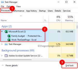 Fix : Excel Cannot Complete This Task With Available Resources Error in MS Excel on Windows 11 / 10