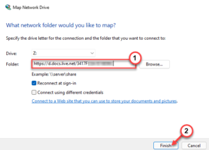 How to map OneDrive to a drive letter in Windows 11 / 10