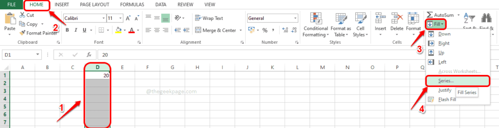 How to Automatically Fill Sequential Data Using Fill Series in Microsoft Excel