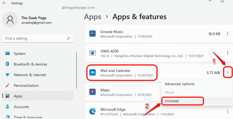 How to Reinstall The Mail App in Windows 11