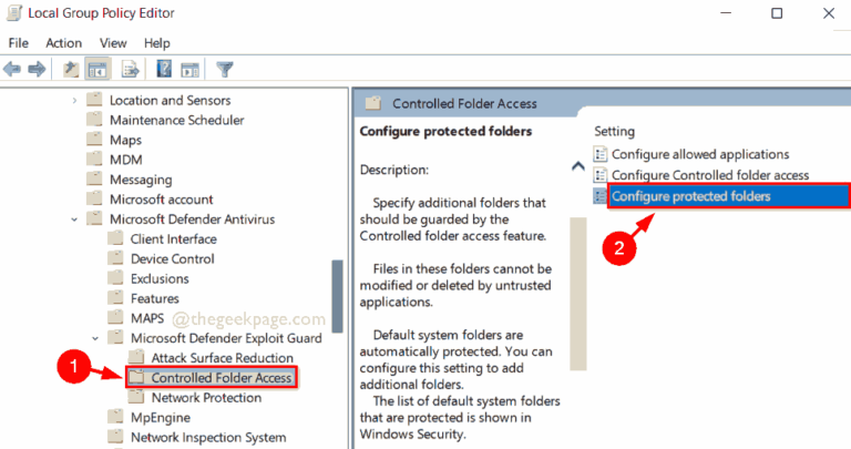 How to Add or Remove Folders to Controlled Folder Access in Windows 11 , 10