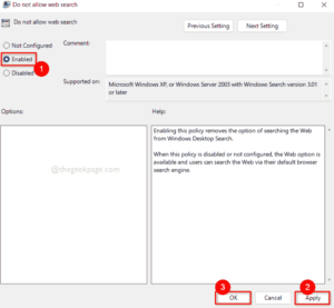How to Disable Search the web option in Windows 11 Taskbar search
