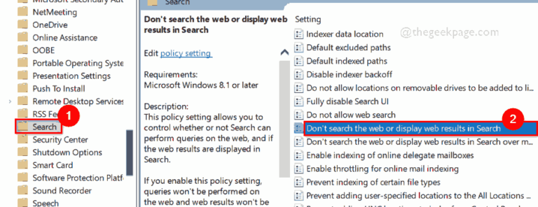 How to Disable Search the web option in Windows 11 Taskbar search