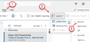 How to fix Missing Folder Pane Issue in Outlook