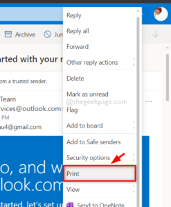How to Print an Email from Outlook or Outlook.com