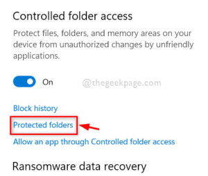 How to Add or Remove Folders to Controlled Folder Access in Windows 11 , 10