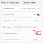 How to Enable or Disable Set Time Zone Automatically in Windows 11