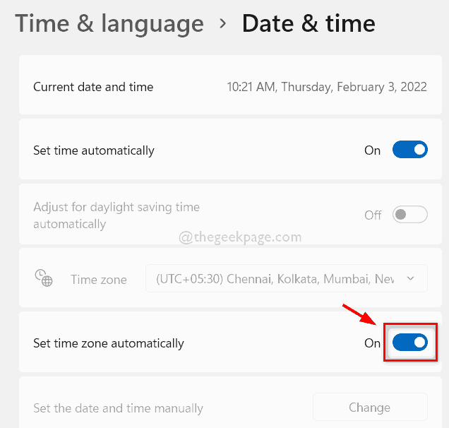 How To Enable Or Disable Set Time Zone Automatically In Windows 11