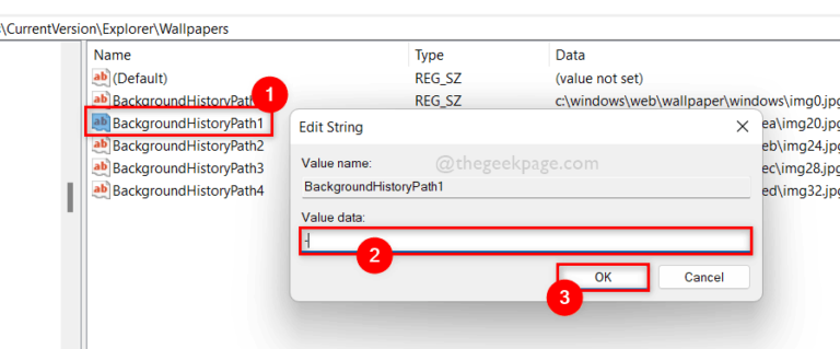 How to Clear Desktop Background Recent Images History in Windows 11