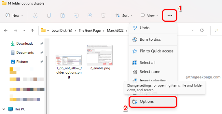 How to Enable or Disable Folder Options on Windows 11, 10