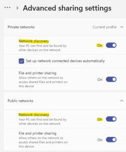 Fix : Network Discovery Not Working in Windows 11 / 10