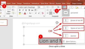 How to Rotate Text Direction in MS Powerpoint