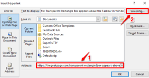 How to Add ScreenTip to MS Word Document