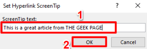 How to Add ScreenTip to MS Word Document