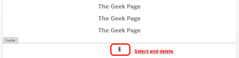 How to hide a Single Page Number in a Microsoft Word Document