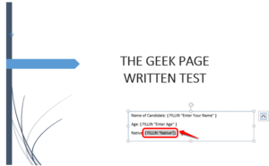 How to Create User Input prompt in Microsoft Word