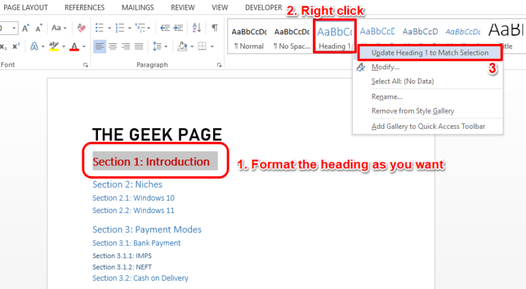 How to Automatically Add 'Table of Contents' to Microsoft Word Document