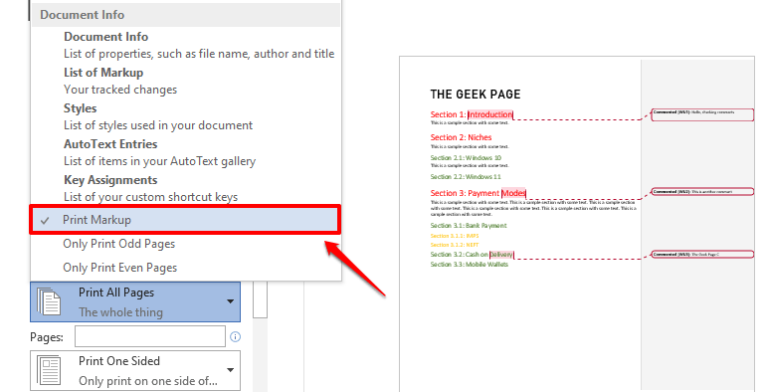 How to Print Word Documents Without Comments