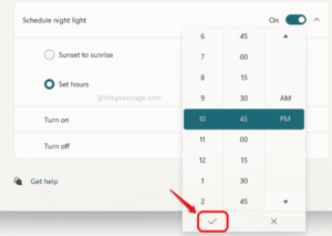 How to Set a Schedule to Turn On Night Light in Windows 11