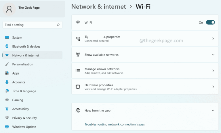 How to Open Wi-Fi Settings in Windows 11