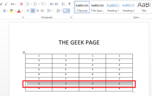 How to Move Rows Up or Down in a Microsoft Word Table